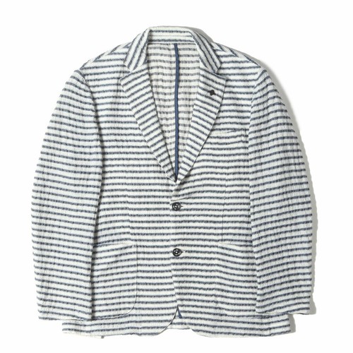 G-Stage Jacket White Blue Size: 48 Giolica Border Summer Tweed 2 Used ...