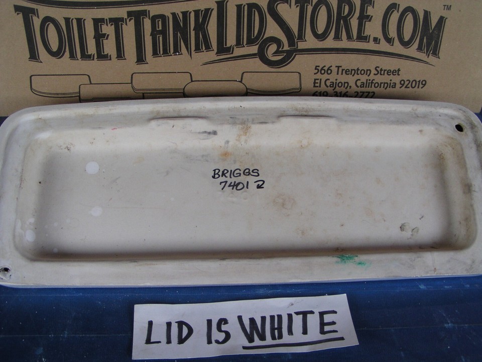 Briggs 7401 Toilet Tank Lid WHITE fits 7240 & 7340 tanks SCRATCHED 7TF ...