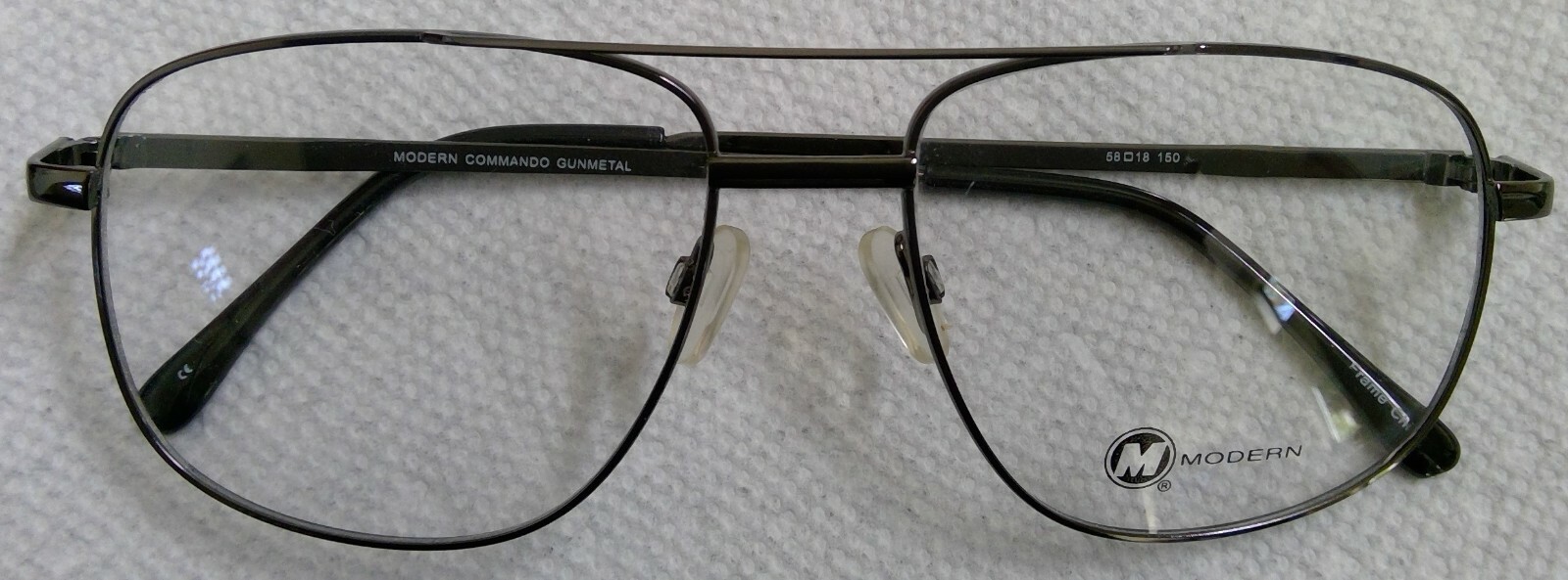 MODERN EYEWEAR EYEGLASS FRAMES COMMANDO Adjustable Nose Pads Gunmetal ...