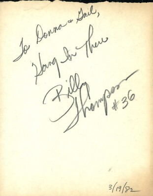Billy Thompson Autograph - Denver Broncos #36 | eBay