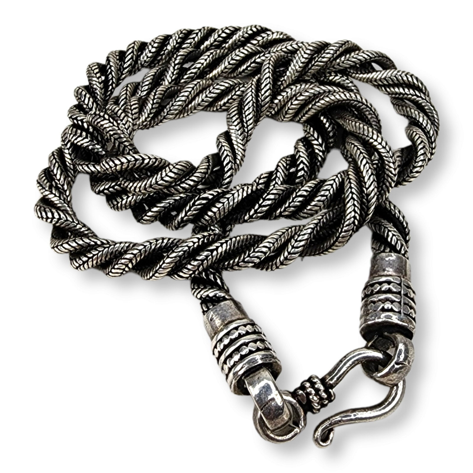 Heavy Sterling Silver 925 Twisted Snake Chain Rope Ne… - Gem