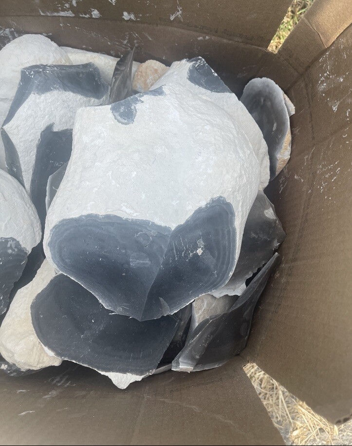 20 Pounds Of High Quality Blue Georgetown Flint (Whole Rock)Flint ...