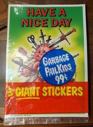 New Sealed Garbage Pail Kids 3 Giant Stickers 1986 Topps Series 2 | eBay