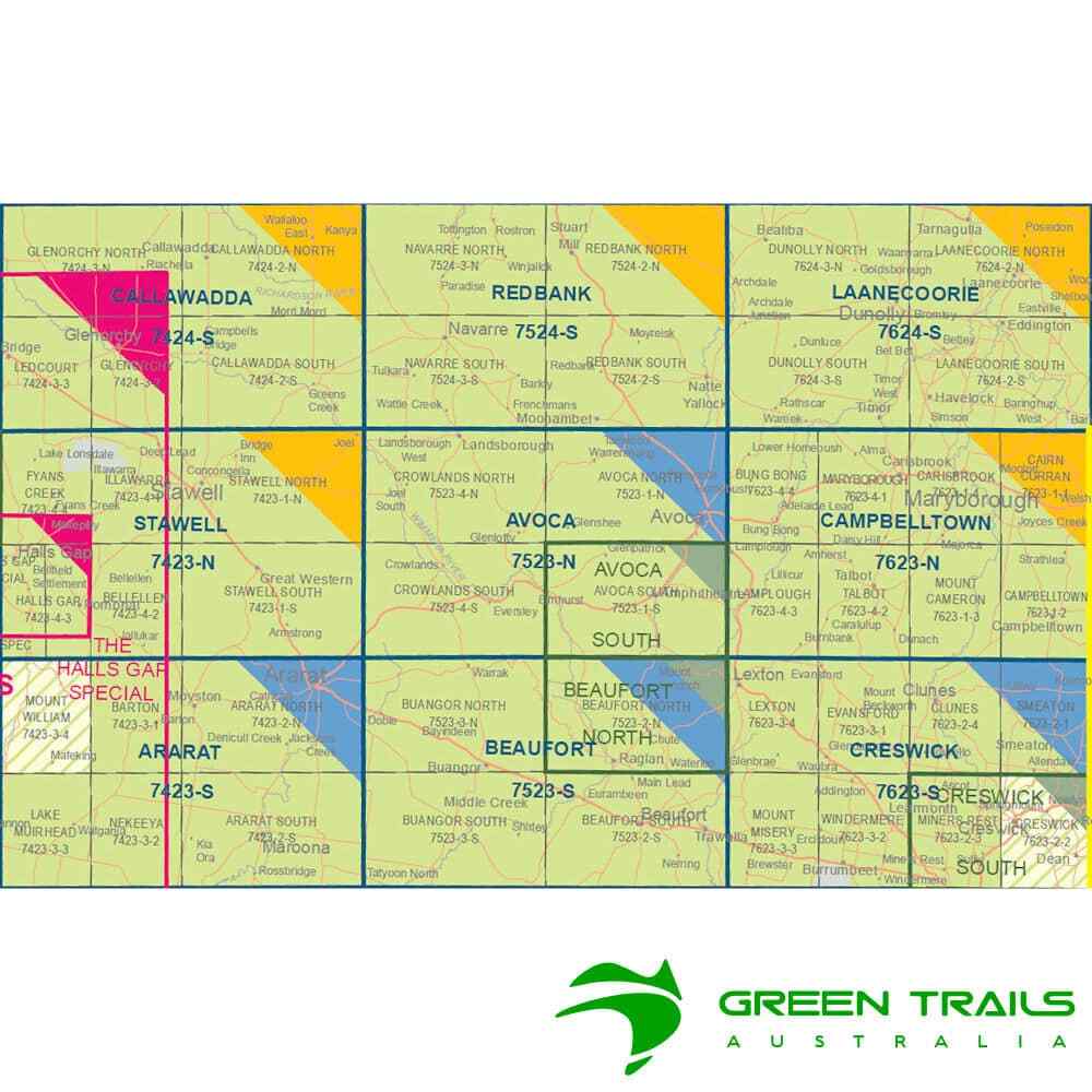 Vicmap Avoca 7523-N 50K Topographical Map 3rd Edition 2019 | eBay Australia