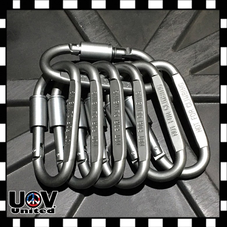 20 x Ideal Aluminum Carabiner D-ring Key Chain Keychain Clip Hook ...