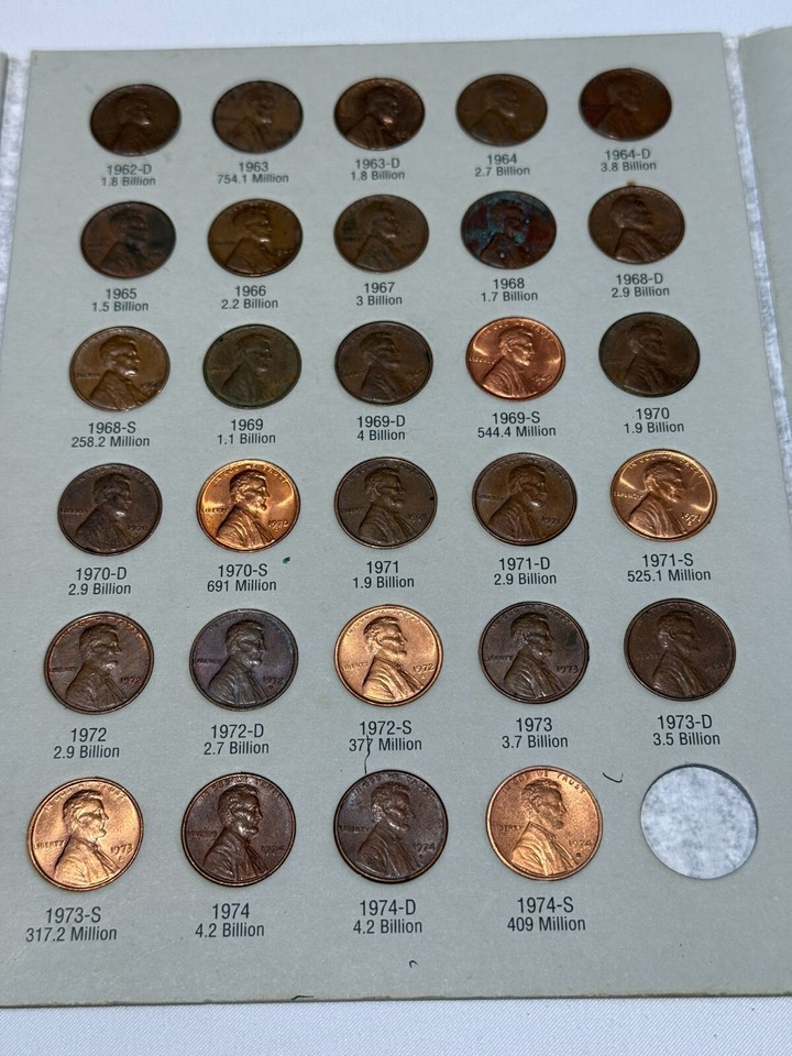 COMPLETE Lincoln penny album 1941-1974 | eBay