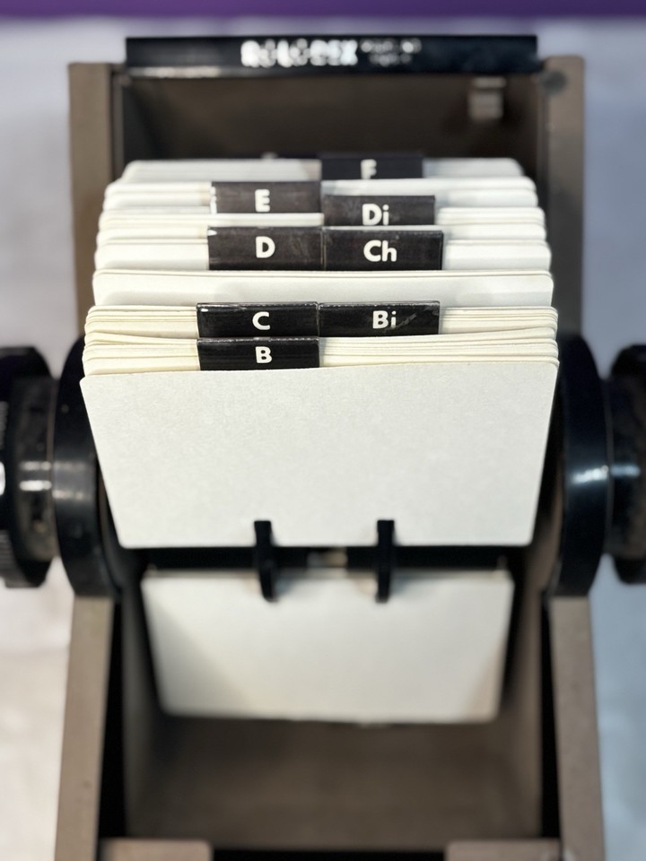 ROLODEX 3500S CARD FILE VINTAGE METAL WITH DIVIDERS & BLANK CARDS | eBay