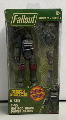 Fallout Mega Merge 4" Figure #05 T-45 Hot Rod Shark Power Armor 2018 ...