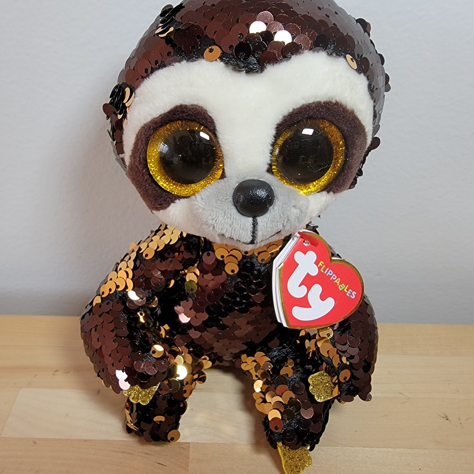 Beanie Boos Ty Flippables Sequins DANGLER the Sloth 6" Plush Toy MWMT ...