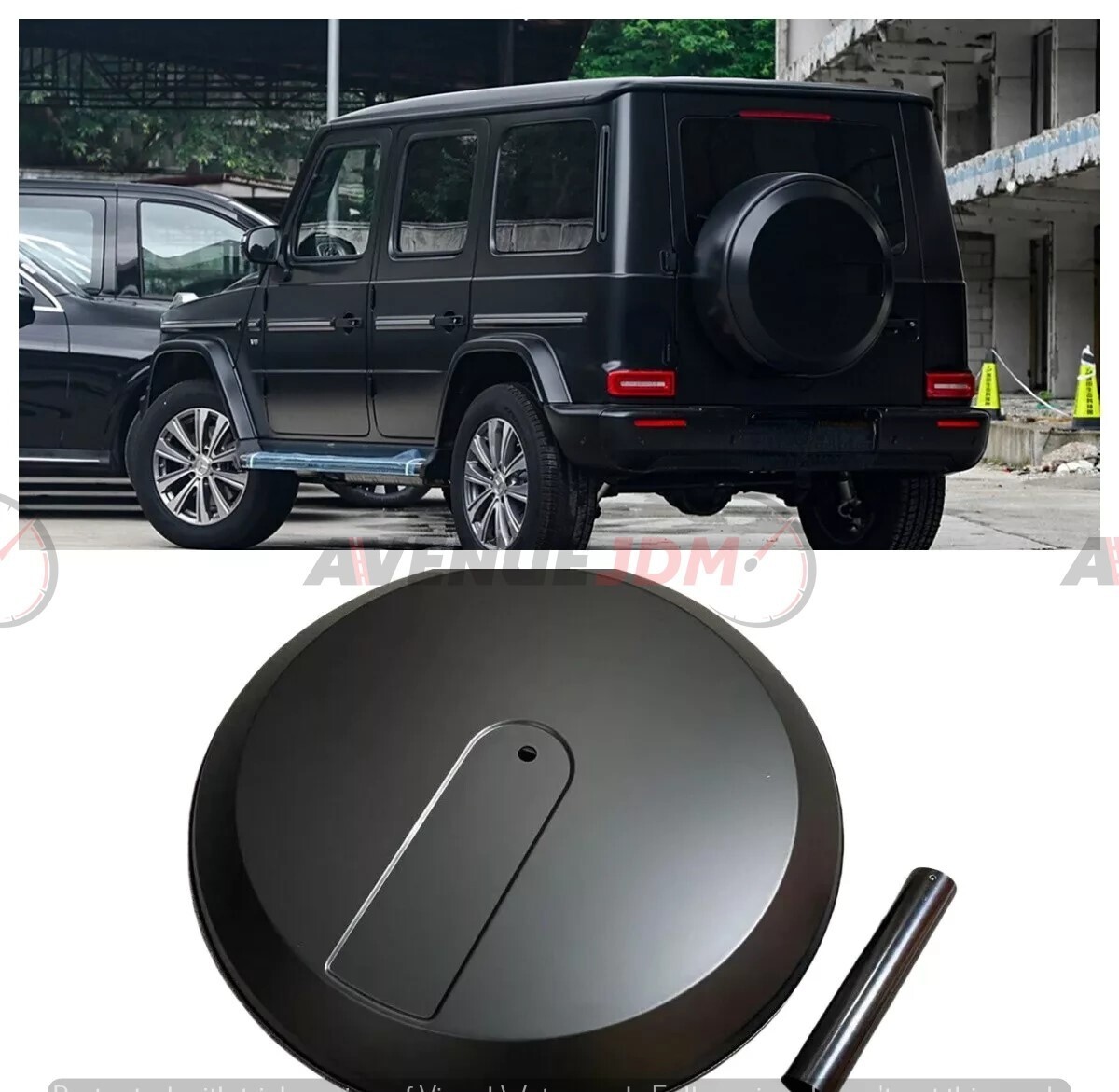 For Mercedes Tire Matte Black Spare Wheel Cover W463 G550 G63 G65 G ...