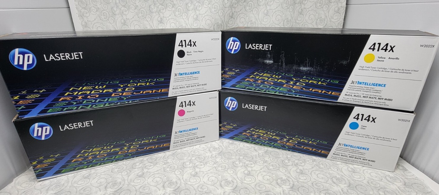Genuine HP 414X High Yield Toner Set (W2020X W2021X W2022X W2023X) - 4 ...