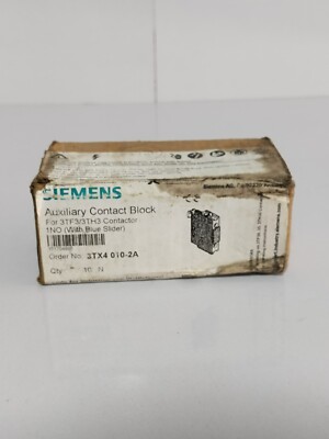 SIEMENS 3TX4010-2A AUXILIARY CONTACT BLOCK LOT OF 10PCS FREE FAST ...