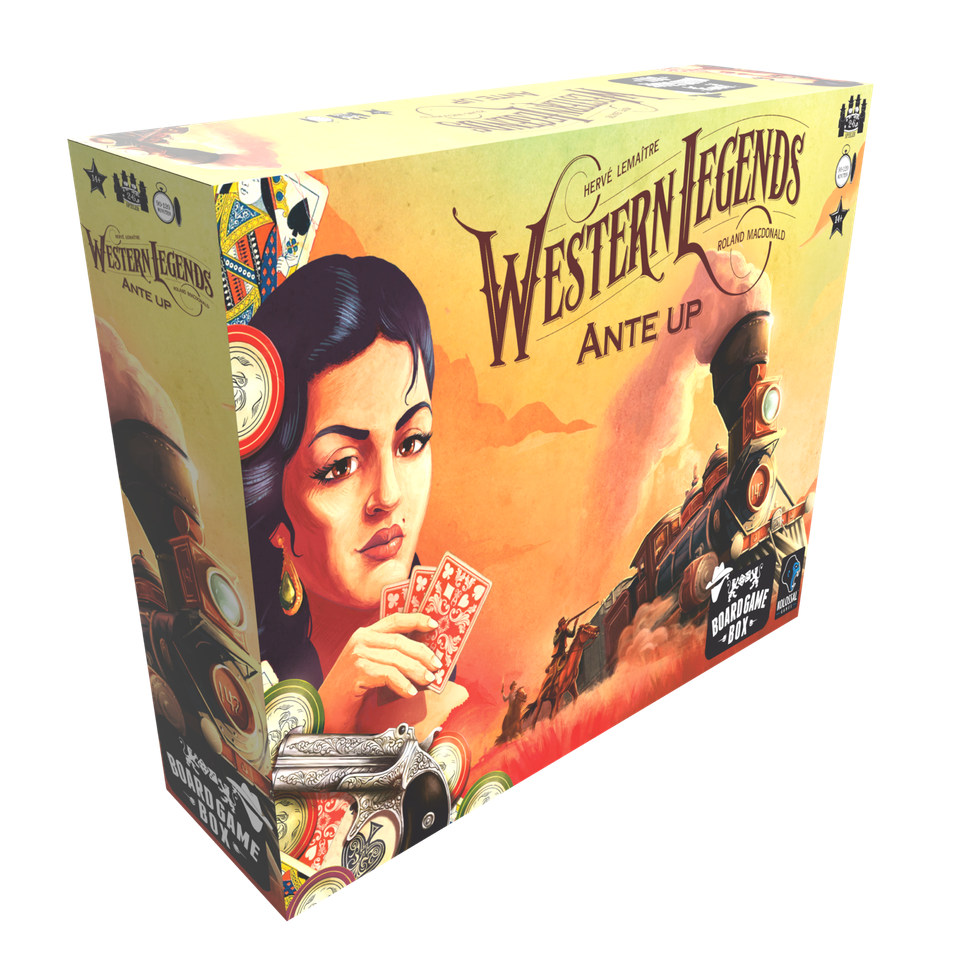 Western Legends Ante Up Board Game Box Familienspiel Westernspiel ...