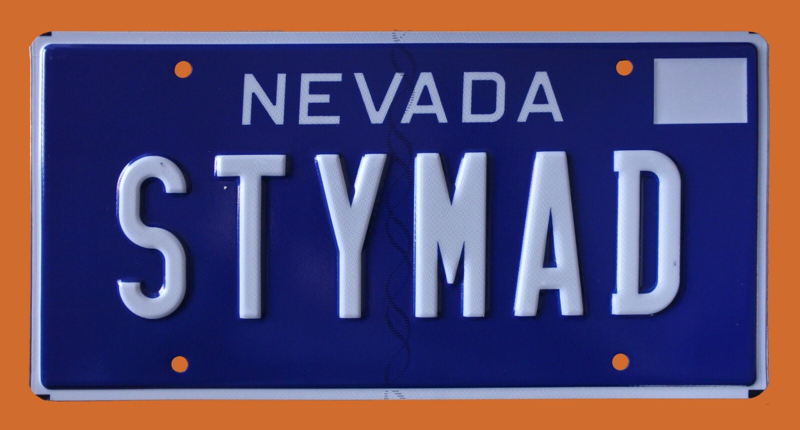 NEVADA COBALT BLUE VANITY LICENSE PLATE " STYMAD " STAY MAD BE ANGRY ...