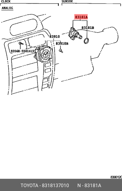 Genuine OE sensor speedometer 8318137010 for TOYOTA 83181-37010 online ...