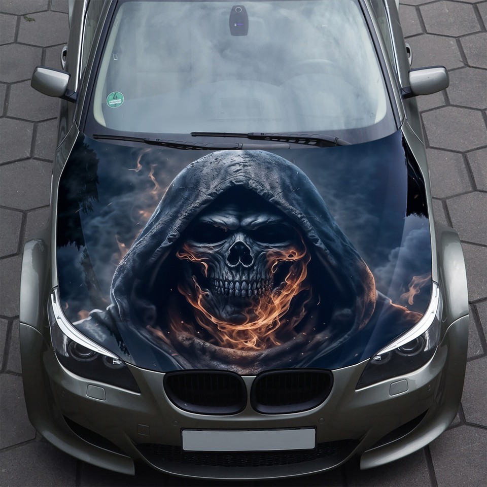 Grim Reaper Car Hood Wrap Decal Vinyl Sticker Graphic Skull For Car and ...