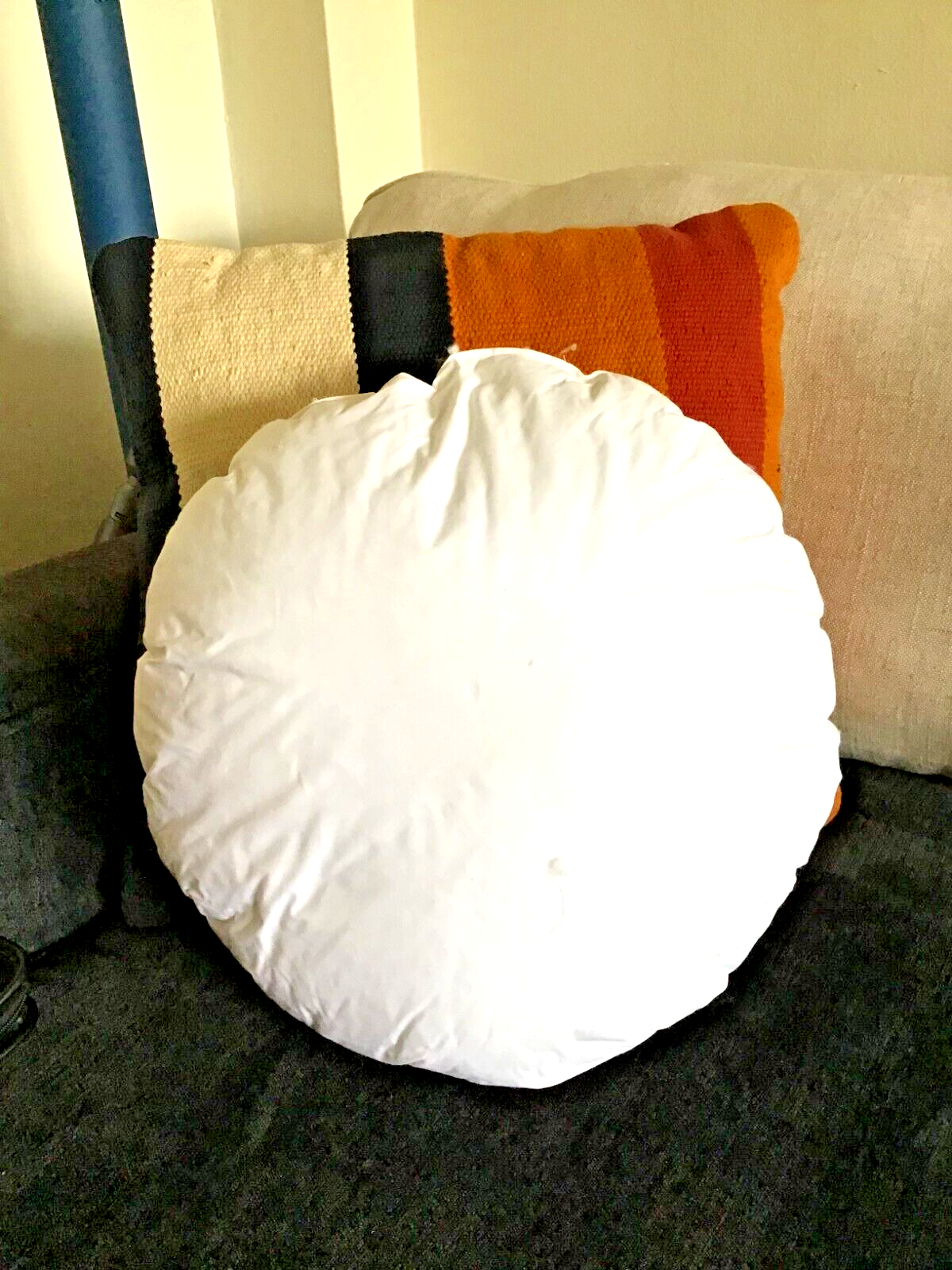 Round Pillow Insert 12 Inch, 14Inch ,16 Inch, White Coton,poly cluster ...