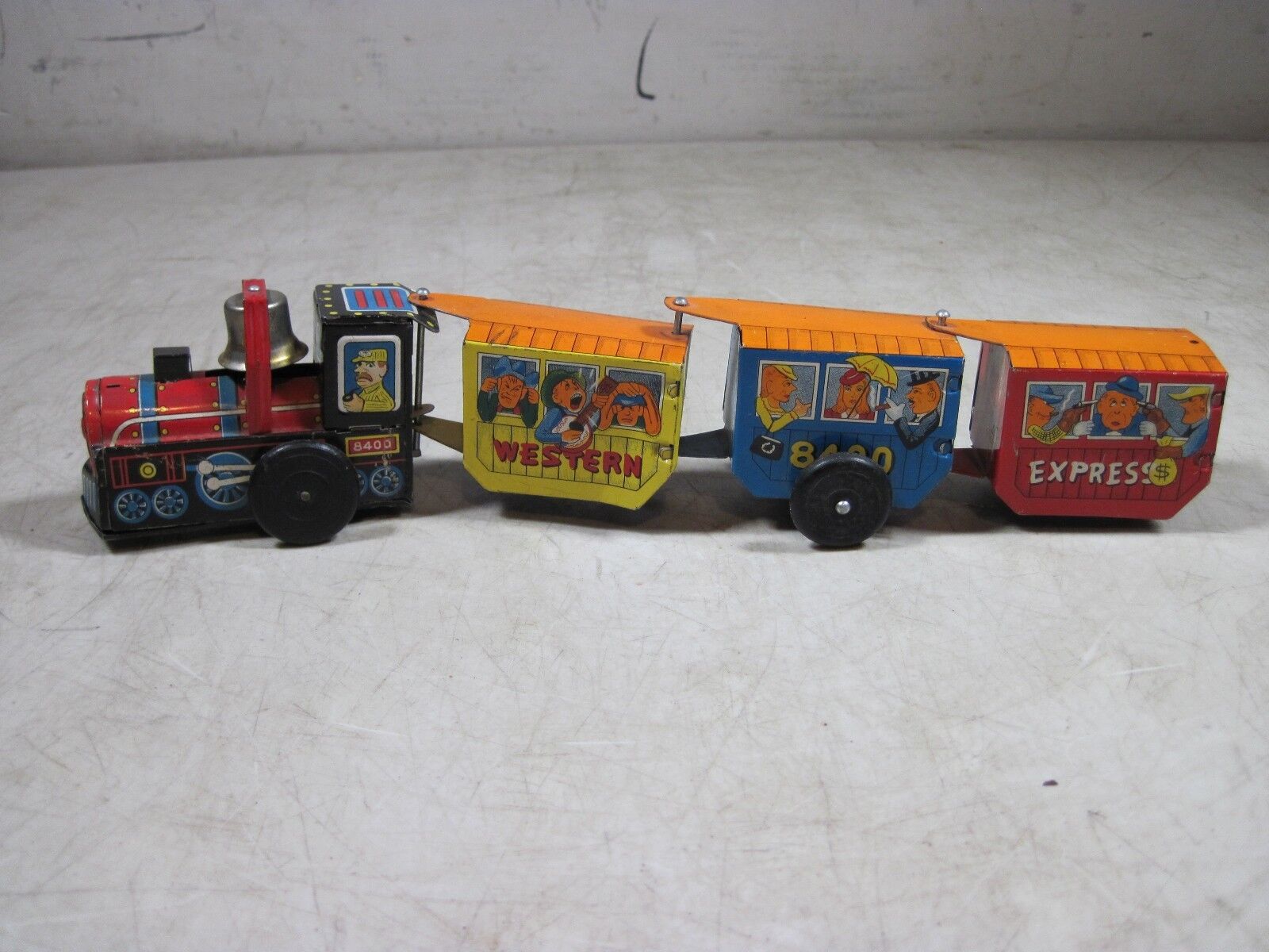 Vintage Wind Up Western Express 8400 Tin Toy Train TT Takatoku Japan ...
