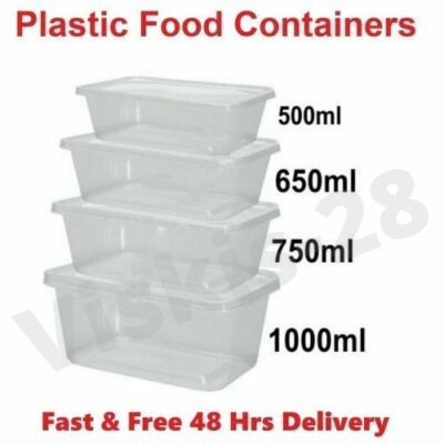 Satco Heavy Duty Clear Plastic Food Containers With Airtight 500 650 ...