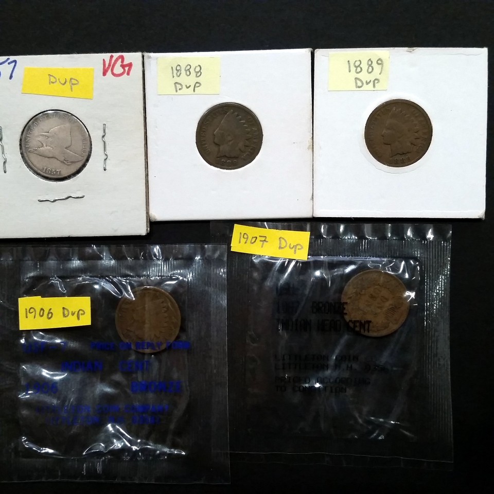 26 pc Lot Flying Eagle & Indian Head Penny Cent 21 Unique Set Partial ...