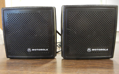 Two - Motorola HSN-4031B Mobile Speakers for Ham Radio GMRS 2-Way CB ...