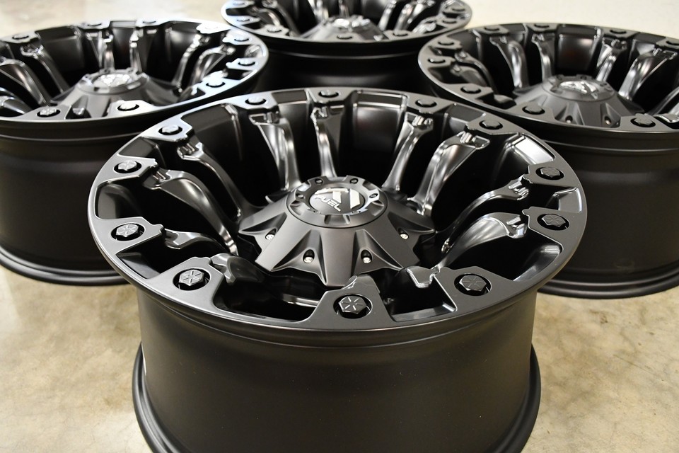 Set 4 Fuel D560 Vapor 18x9 6x135 6x5.5 Matte Black Wheels 18" 19mm Rims ...