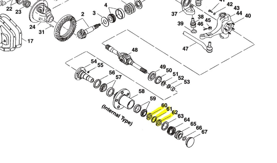 1973-1991 Chevy GMC K5 K10 K20 4x4 Dana 44 10 Bolt Front Spindle Nuts ...