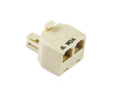 Modular Double RJ12 Adaptor Plug to 2 x RJ12 Sockets | eBay Australia