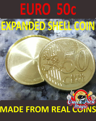 EURO Expanded COIN Shell 50c coin - Euro coin Magic - Closeup Magic ...