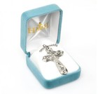 Large Fancy Catholic Cross 925 Sterling Silver 1.8 In x 1.1 In ...