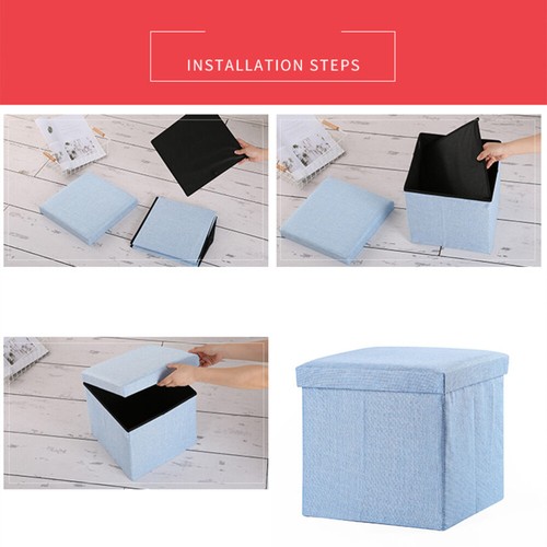 Cube Foot Rest Footstool Storage Cube Folding Cloth Storage Stool | eBay