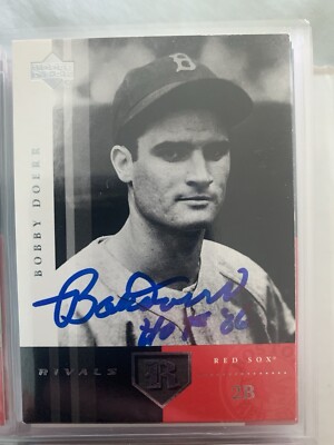 Bobby Doerr autographed Upper Deck baseball card. HOF 86 inscription | eBay