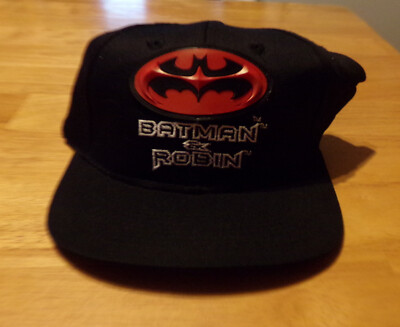 Batman & Robin Vintage 1997 Black Snapback Promotional Baseball Cap | eBay