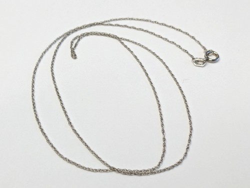 10K White Gold Midas Princess Fine Double Link Rope Chain Necklace ...