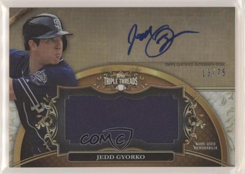 2013 Triple Threads Unity Jumbo Relics Sepia /75 Jedd Gyorko Rookie ...
