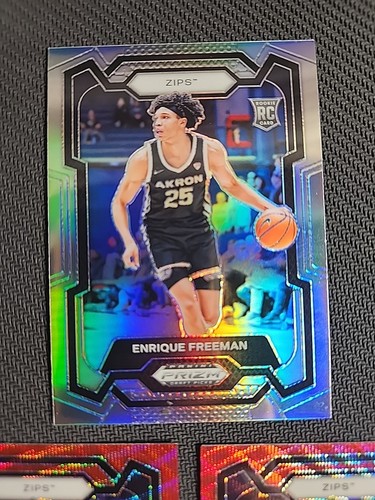 Lot of 3 Enrique Freeman 2024 Prizm Draft; 2 Red Waves & 1 Silver Holo ...