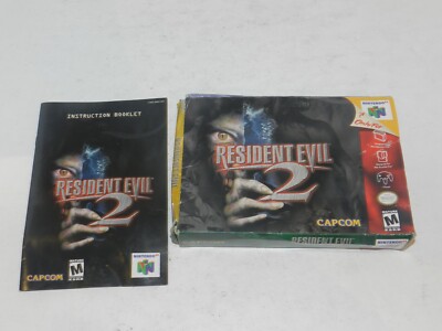 Resident Evil 2 Nintendo 64 N64 Authentic GAME BOX & MANUAL ...