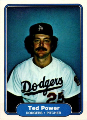 1982 FLEER Baseball Trading ROOKIE Card #17 - TED POWER, Los Angeles ...