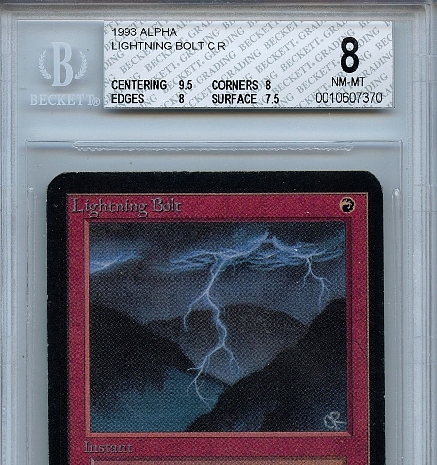 MTG Alpha Lightning Bolt BGS 8.0 NM-MT Card 1993 WOTC 5081 | eBay