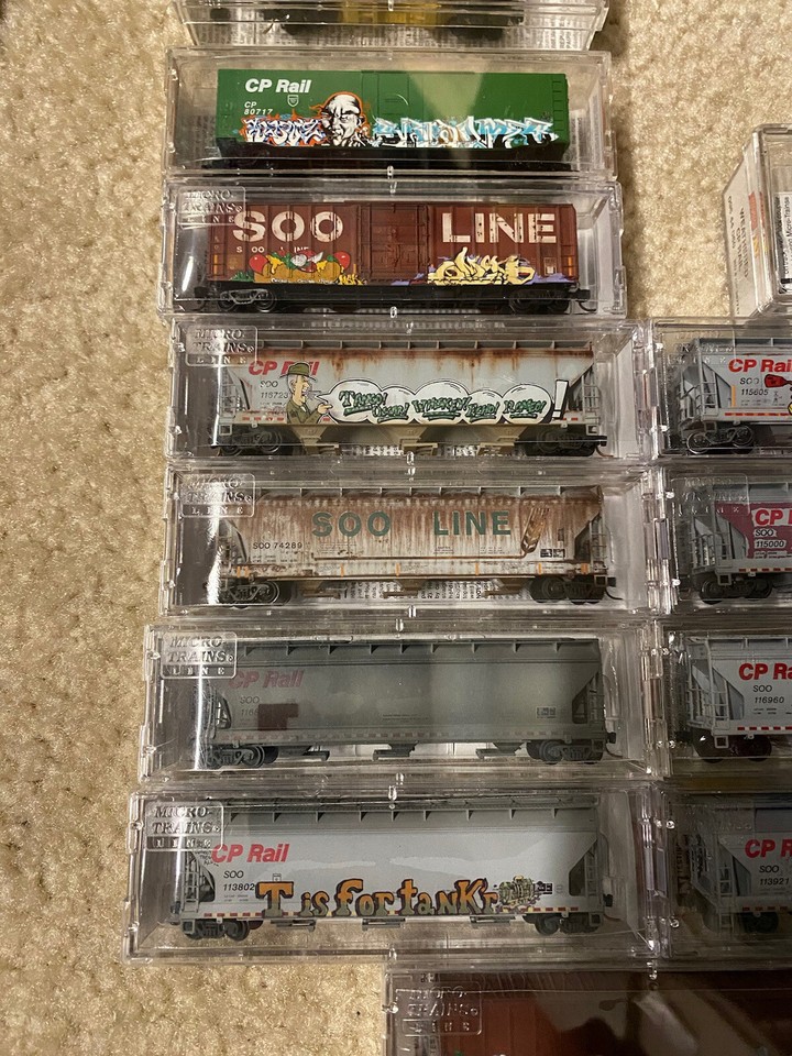 New Micro Trains Weathered CP/SOO 17 Car Set | eBay
