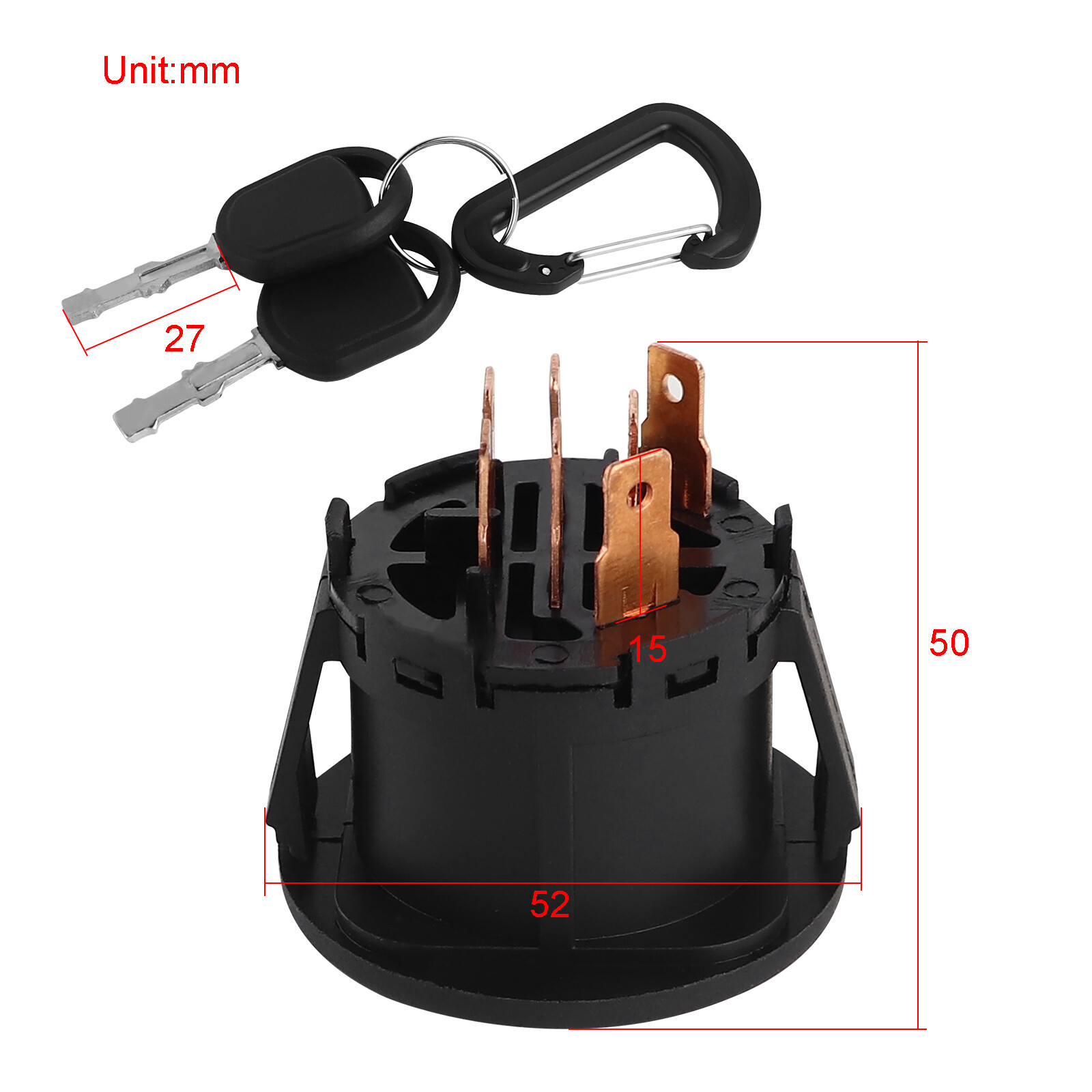 Ride on Mower Ignition Switch & Key fits Selected Husqvarna Mowers ...