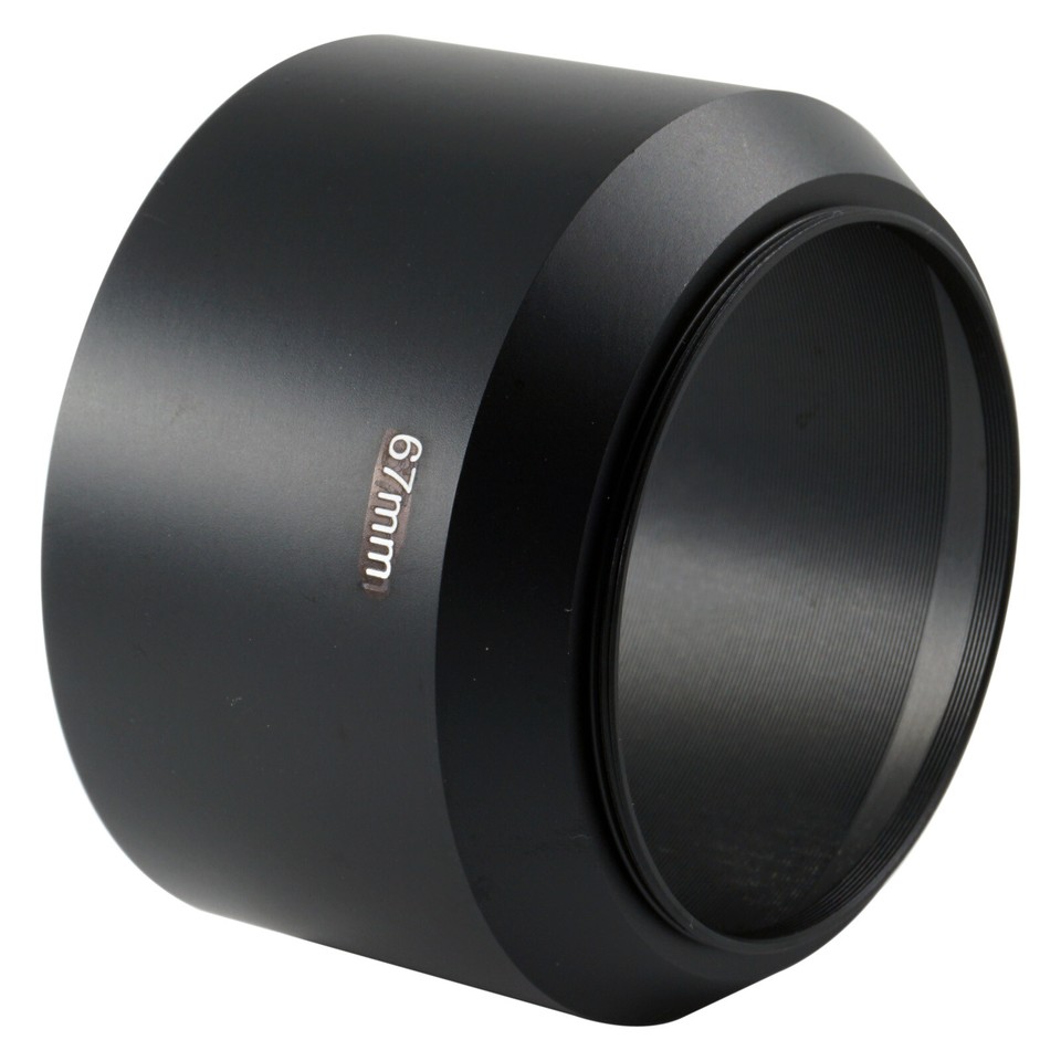 CozyShot 67mm x0.75mm Thread Metal Camera Lens Hood For Telephoto Lens ...