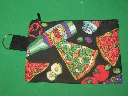 "JUNK FOOD " Coin Purse w/ Key Ring -Handmade | eBay