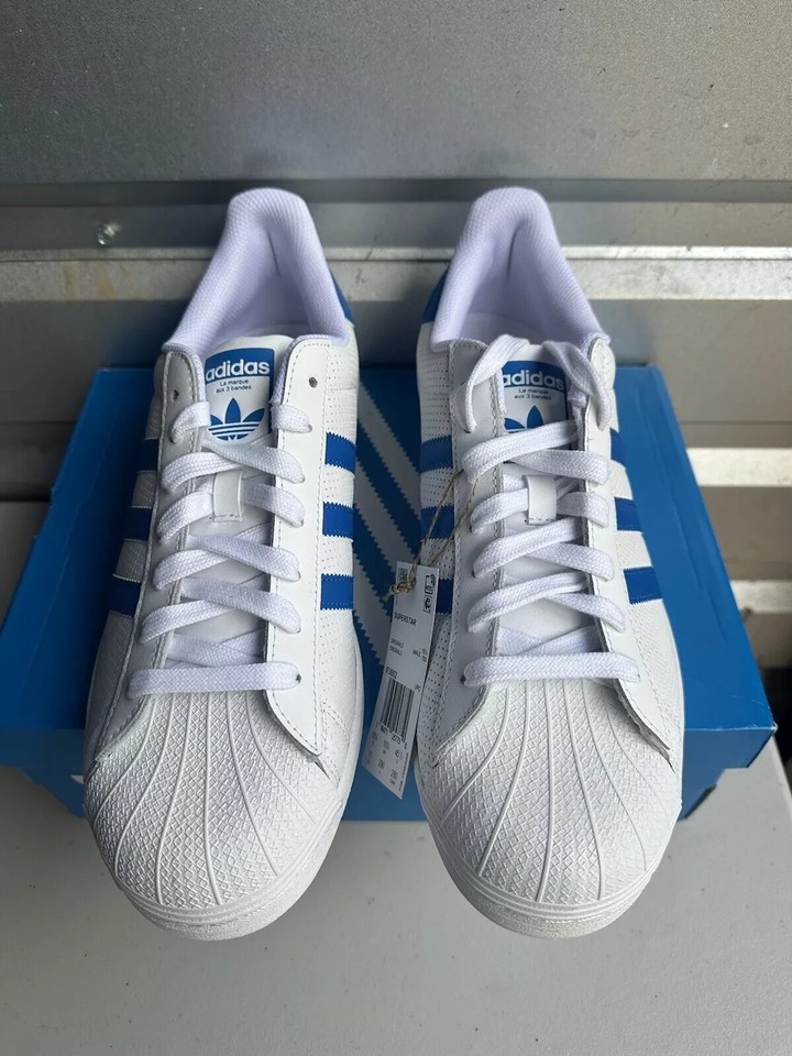 Adidas Originals Superstar 'White Blue Bird' Mens Sneakers IF3652 | eBay