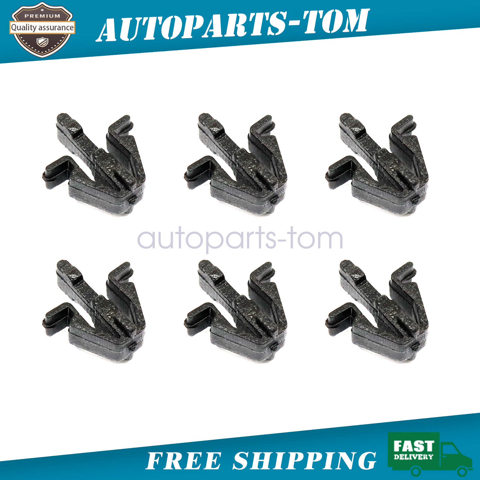Set of 6 Grille Clips Black For 08-20 Isuzu NPR NPR-HD NQR NRR 3.0L 5 ...