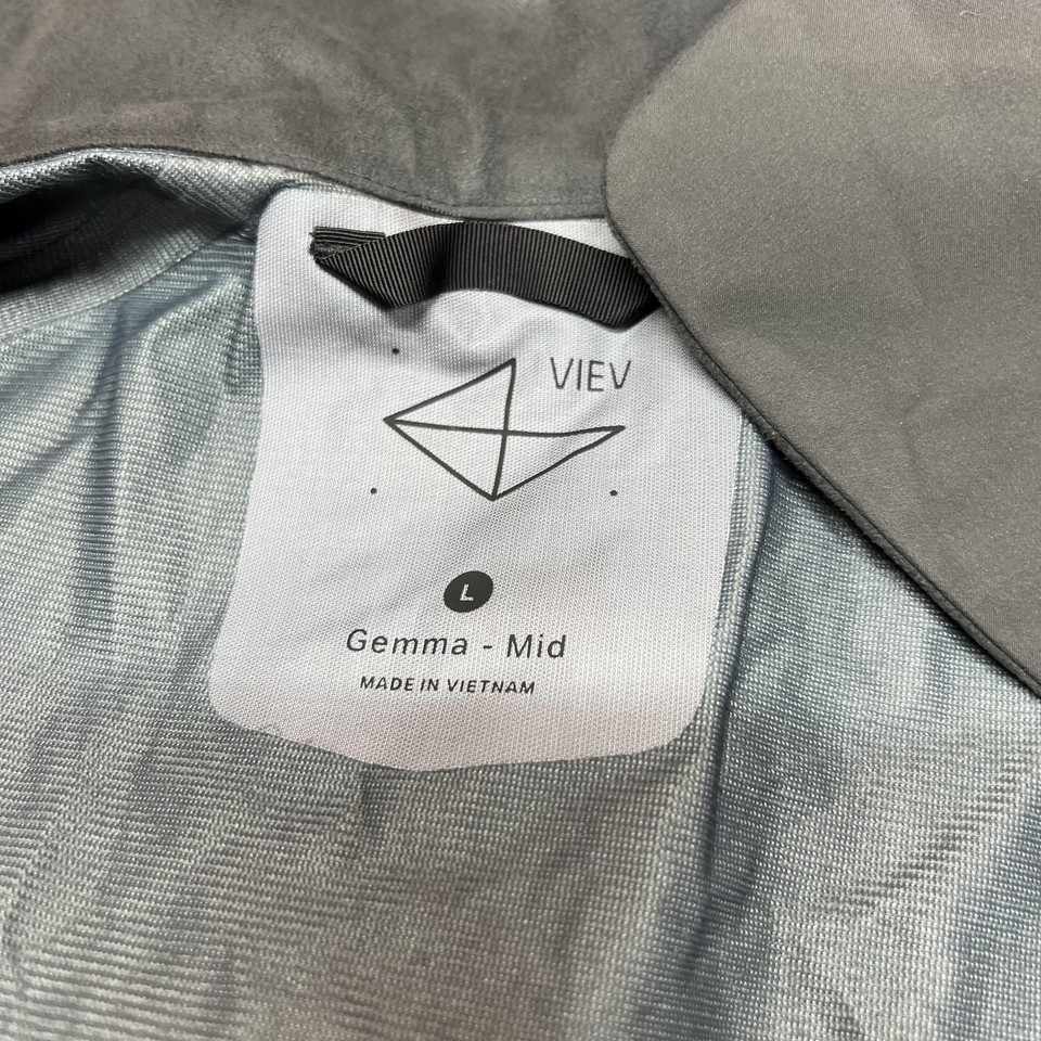 VIEV Gemma Mid Coat Womens Large Gray Hooded Gore-Tex Waterproof Shell ...