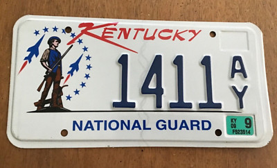 2009 Kentucky National Guard License Plate Tag 1411 AY | eBay