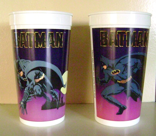 1989--BATMAN (2-Plastic Cups) by Taco Bell and Pepsi | eBay