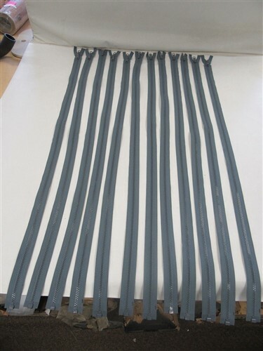 YKK ZIPPER DUAL SEPARATING VFOL-87 NUMBER 8 GRAY 48" X 1 1/2" SET OF ...