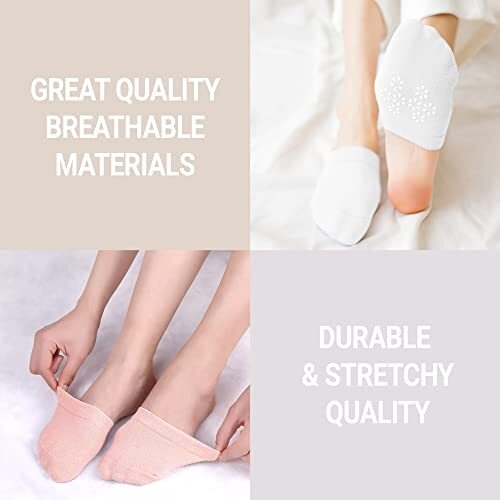 8 Pairs Women Half Socks Toe Toppers Liner Socks Invisible Toe Cover ...